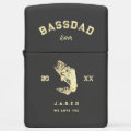 Modern Bass Fishing BASS DAD EVER Custom Name Zippo Lighter | Zazzle