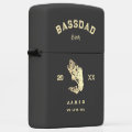Modern Bass Fishing BASS DAD EVER Custom Name Zippo Lighter | Zazzle