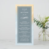 Modern Beach Sand & Ocean Menu Card | Zazzle
