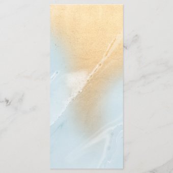 Modern Beach Sand & Ocean Menu Card | Zazzle