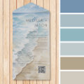 Modern Beach Shoreline Coastal QR Code All In One Invitation | Zazzle