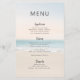 Modern Beach Wedding 3 Course Dinner Menu | Zazzle