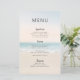 Modern Beach Wedding 3 Course Dinner Menu | Zazzle