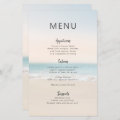Modern Beach Wedding 3 Course Dinner Menu | Zazzle