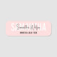 Modern Beauty Lash Salon Blush Pink Aesthetician Name Tag | Zazzle