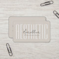 Modern Beauty Stylist Aesthetic Sand Beige Business Card | Zazzle
