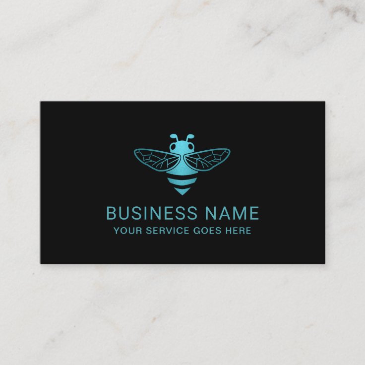 Modern Bee Logo Professional Business Card | Zazzle