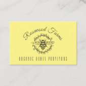 Modern Bee Wreath with QR Code Business Card | Zazzle
