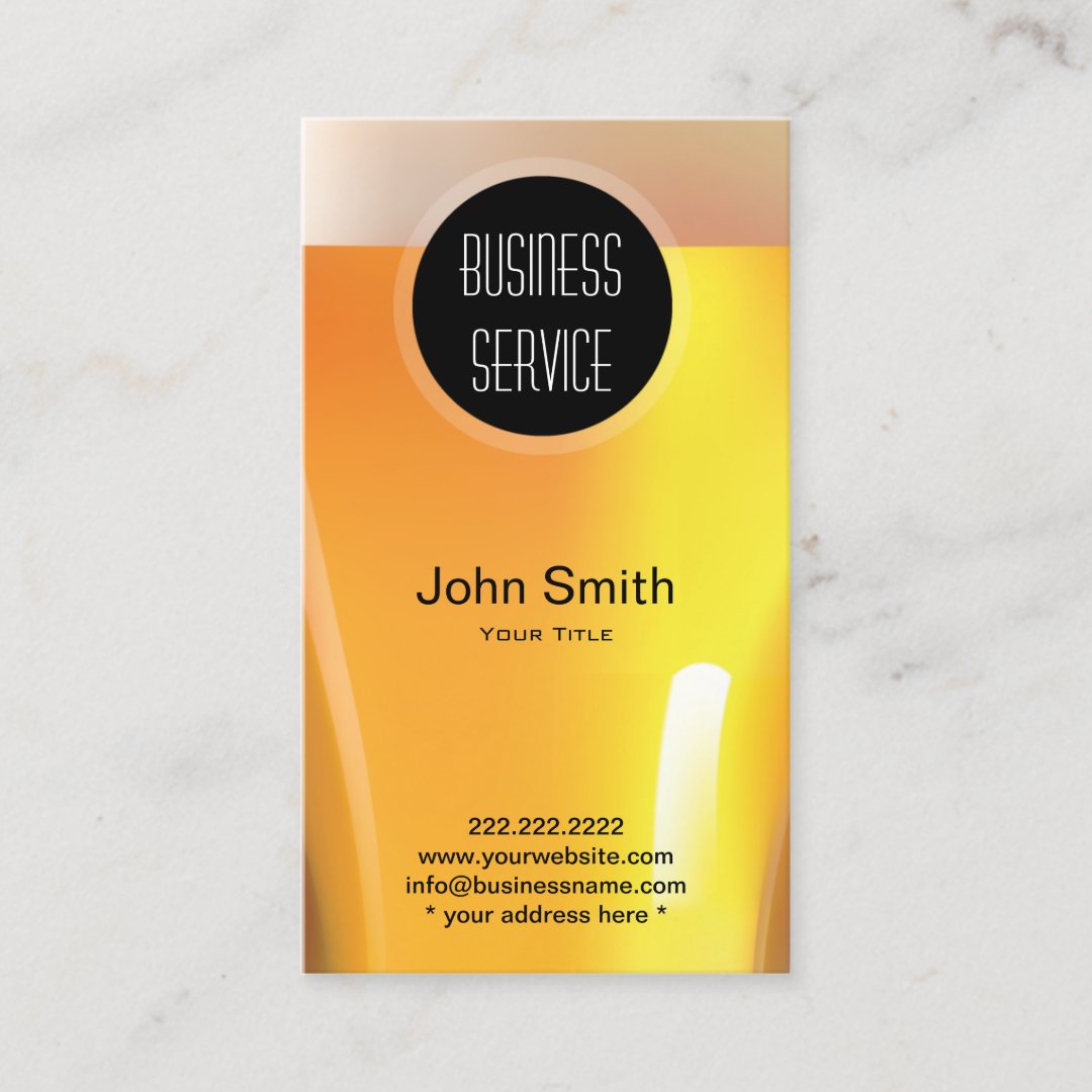 Modern Beer Bottle Liquid Store Business Card | Zazzle