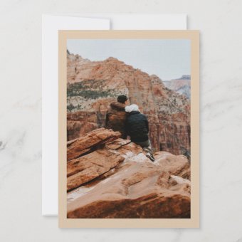 Modern beige ampersand 5 photo grid wedding invitation | Zazzle