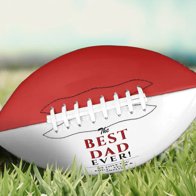 Modern Best Dad Ever Father`s Day Football | Zazzle