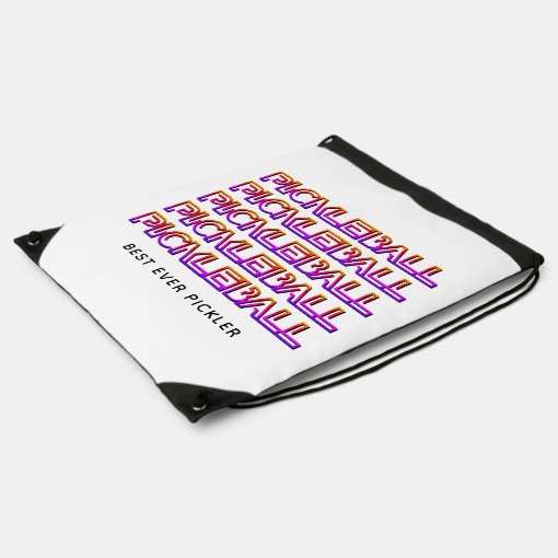 Modern Best Ever Pickler PICKLEBALL Drawstring Bag | Zazzle