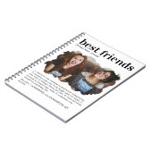 Modern Best Friends Dictionary Definition Photo Notebook | Zazzle