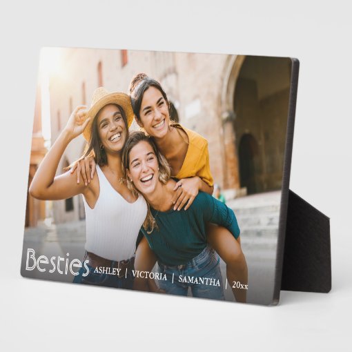 Modern Best Friends Forever Friendship Plaque | Zazzle