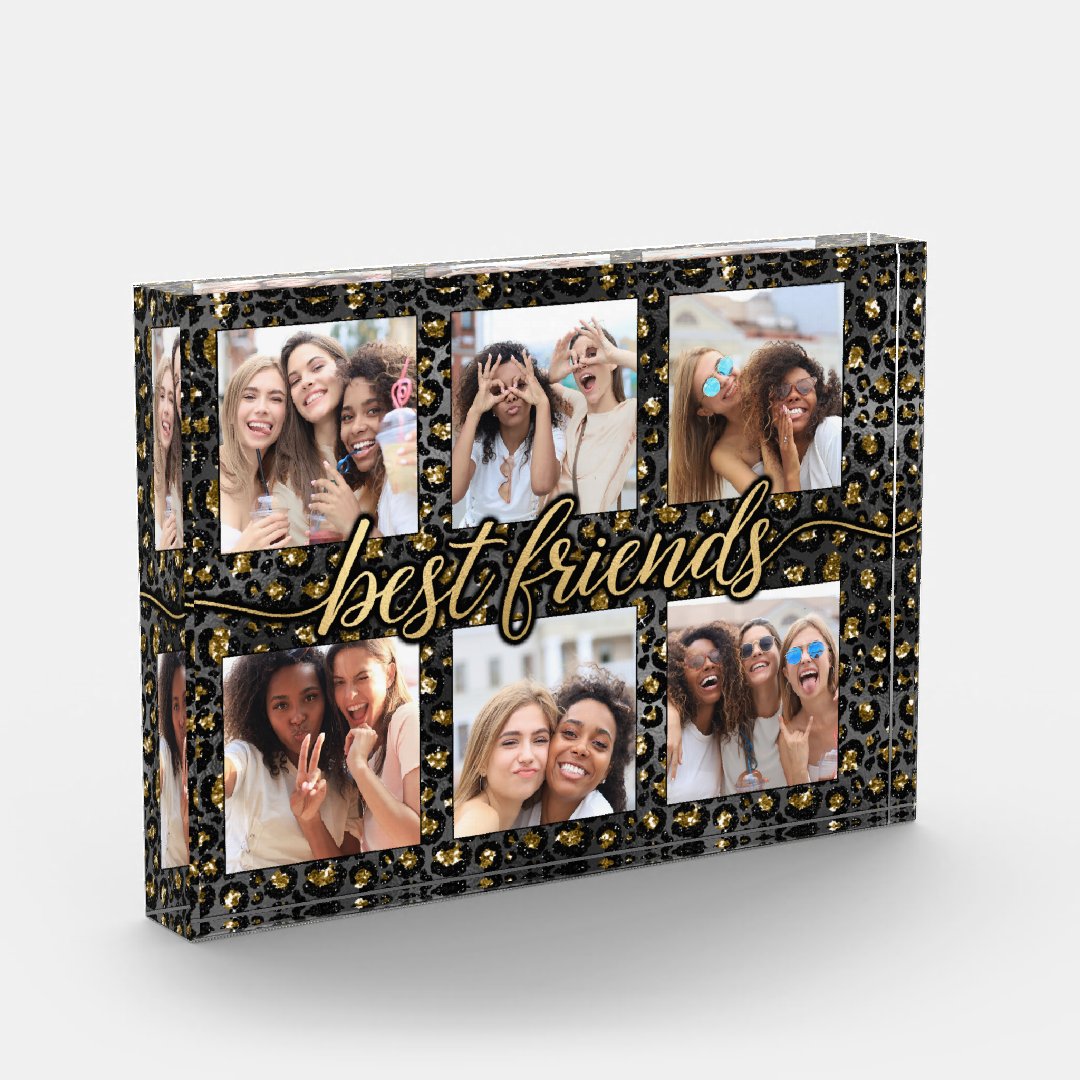 Modern Best Friends Photo Gift | Zazzle