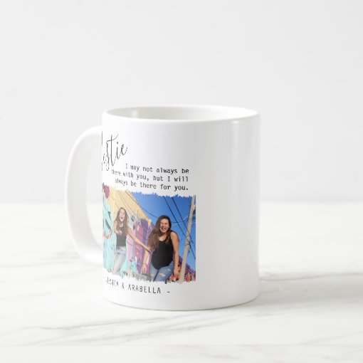 Modern Bestie Quote Photo Personalized BFF Coffee Mug | Zazzle