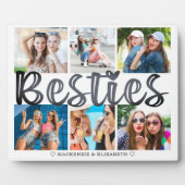 Modern BESTIES 6 Photo Collage Custom Text 8x10 Plaque | Zazzle