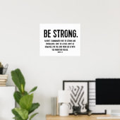 Modern Bible Verse, Christian, Be Strong Poster | Zazzle