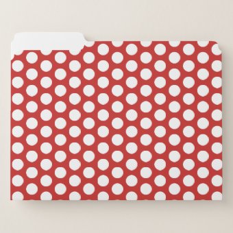 Modern big polka dots pattern print custom file folder | Zazzle
