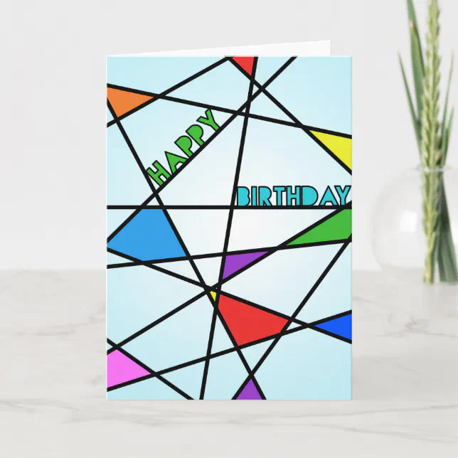 Modern Birthday Card | Zazzle