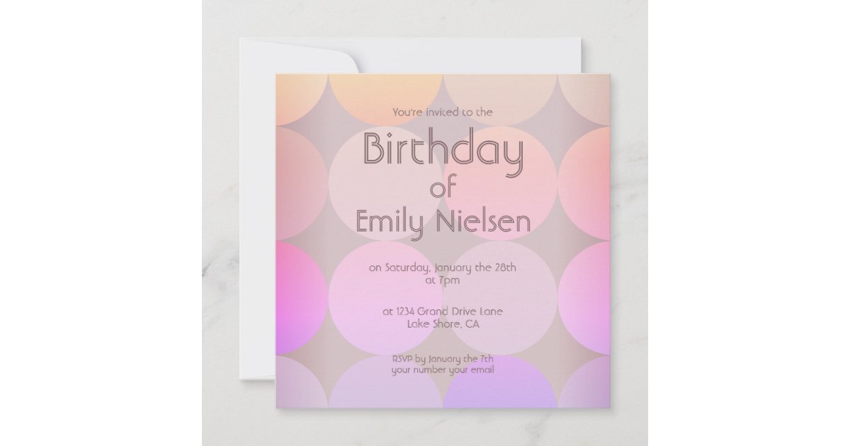 Modern Birthday Invitation | Zazzle
