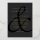 Modern Black Ampersand Wedding Gold Foil Invitation | Zazzle