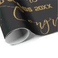 Modern Black and Gold Congratulations Graduations Wrapping Paper | Zazzle