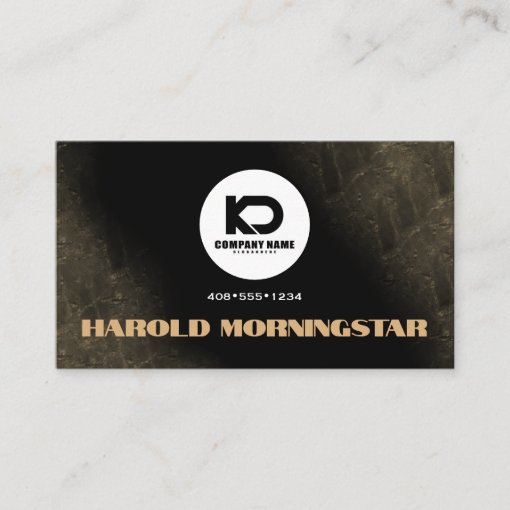Modern Black and Gold Stone Qr and Logo Business Card | Zazzle