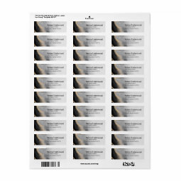 Modern Black and Gold Watercolor Label | Zazzle