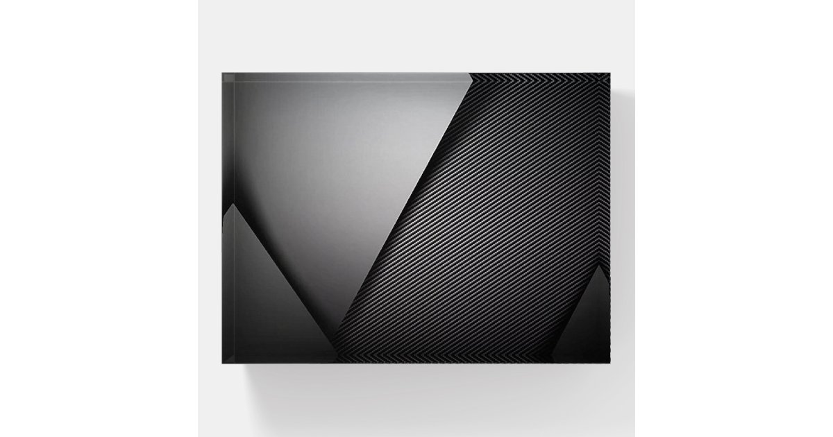 Modern Black and Gray Paperweight | Zazzle