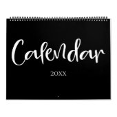 Modern Black and White Calendar | Zazzle