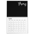 Modern Black and White Calendar | Zazzle