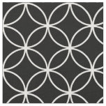 Black White Circles and Diamonds Pattern Fabric | Zazzle
