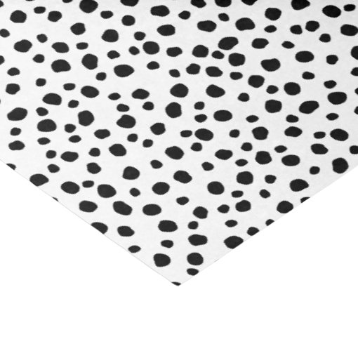 Modern Black and White Dalmatian Spot Pattern Tissue Paper | Zazzle