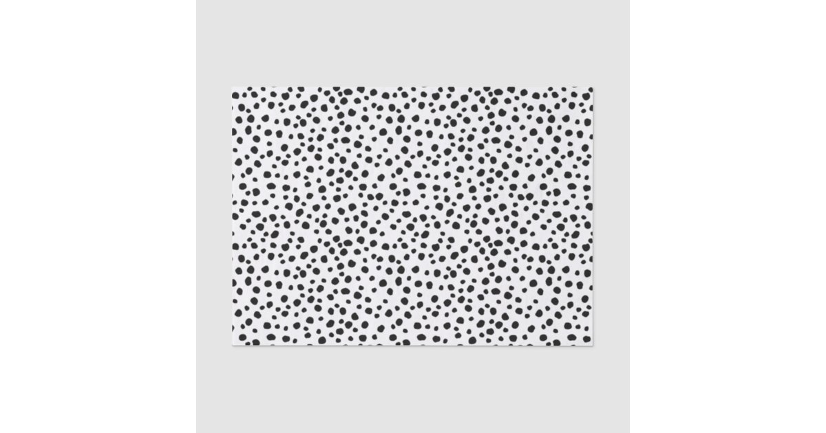 Modern Black and White Dalmatian Spot Pattern Tissue Paper | Zazzle