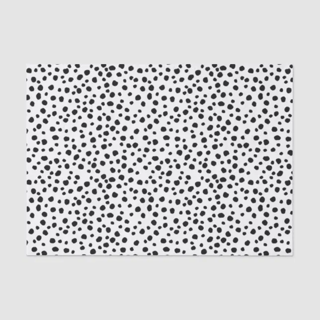 Modern Black and White Dalmatian Spot Pattern Tissue Paper | Zazzle