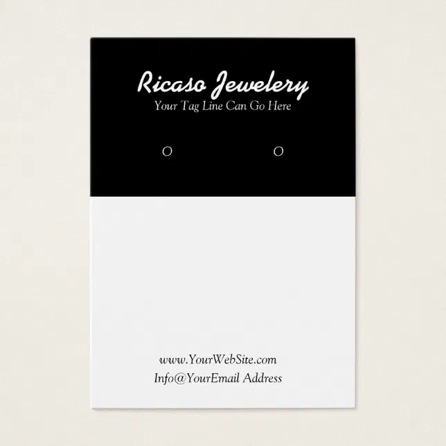 Modern Black and White Earring Background | Zazzle