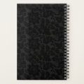 Modern Black And White Floral Damask Planner | Zazzle
