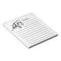Modern Black and White Handwritten Script Notepad | Zazzle