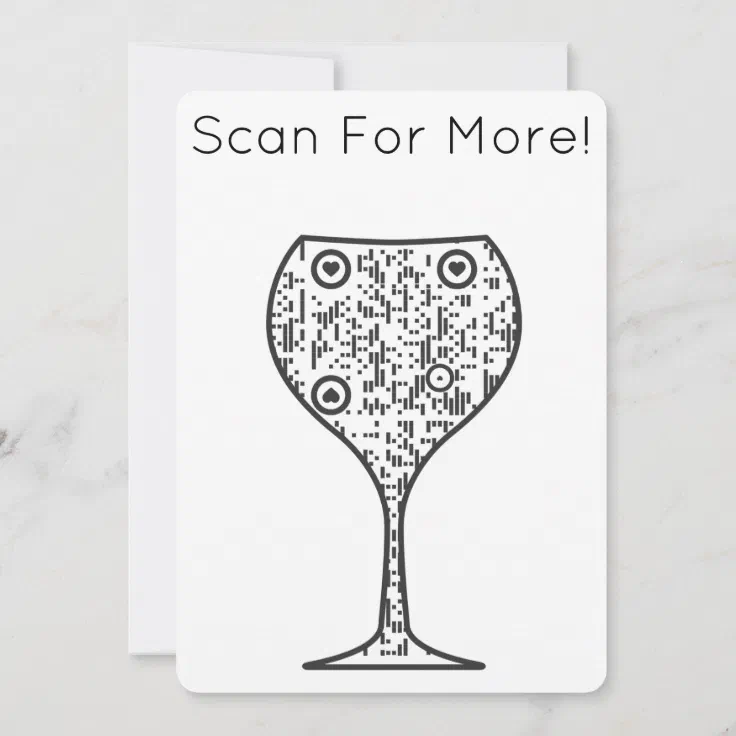 Modern Black and White Hexagon Custom QR Code Save The Date | Zazzle