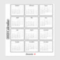 Modern Black and White Mini 2021 Planner Calendar Sticker | Zazzle