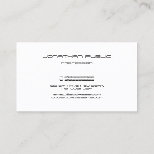 Modern Black And White Monogrammed Chic Initial Business Card | Zazzle