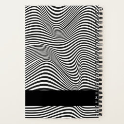 Modern Black And White Op Art Notebook | Zazzle