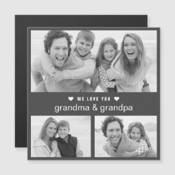 Modern Black and White Photo Magnet Card | Zazzle