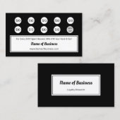 Modern Black and White Plain Loyalty Rewards Card | Zazzle