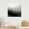 Modern Black and White Watercolor Gradient Poster | Zazzle