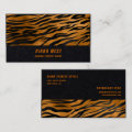 Modern Black Animal Print Business Card | Zazzle
