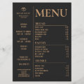 Modern Black Bakery, Caffee Table Menu | Zazzle