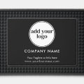 Modern Black Business Custom Company Logo Bar Mat | Zazzle