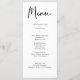 Modern Black Calligraphy Wedding Dinner Menu | Zazzle